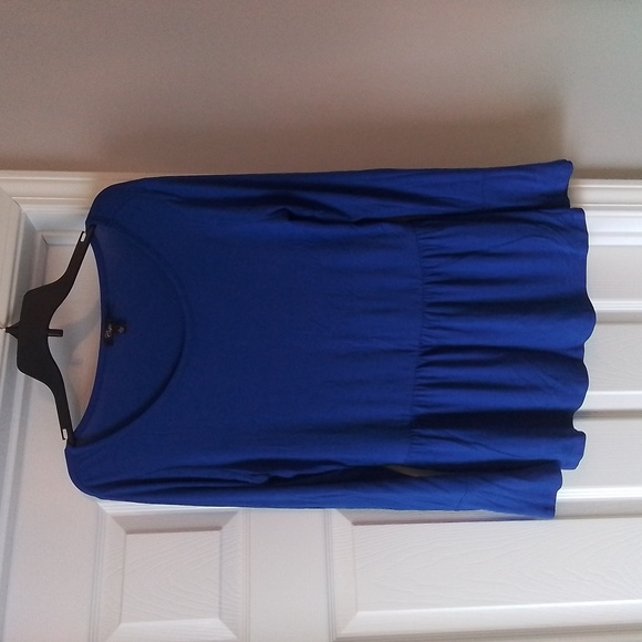 Cupio | Tops | Royal Blue Knit Top With Peplum Bottom And Bell Sleeve ...
